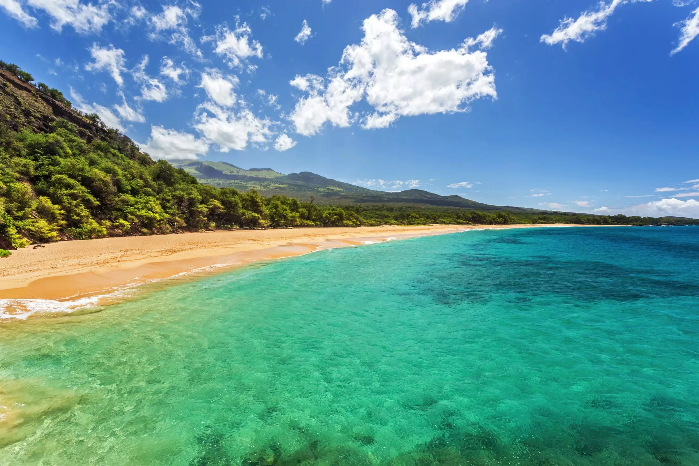 rairayin bakin teku a Maui, Hawaii, Amurka