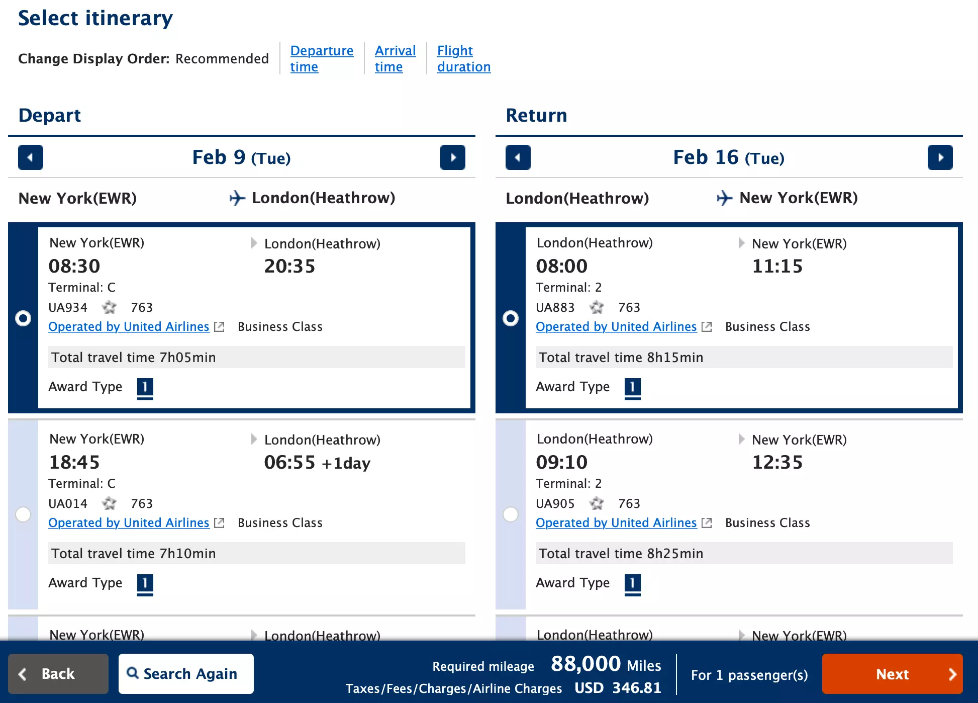 Valin'ny Fikarohana Loka amin'ny ANA Mileage Club