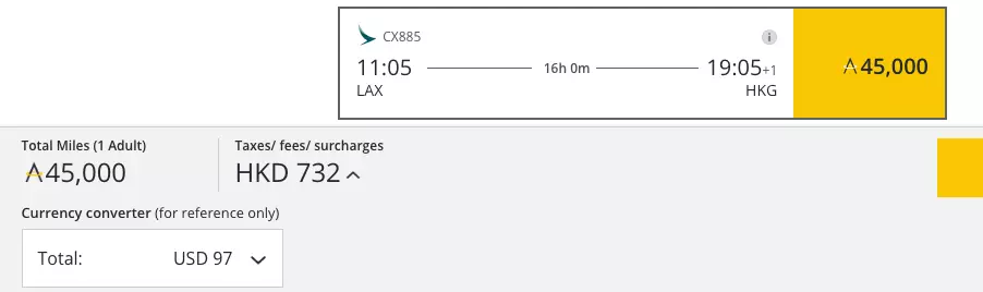 Dechifre nouvo Cathay Pacific Asia Miles Award Booking Engine 913_14