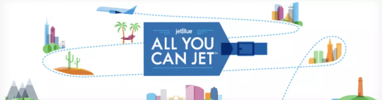 JetBlue ມອບໃຫ້ 3 'All You Can Jet' ຜ່ານໄປເປັນເວລາໜຶ່ງປີ 9249_1