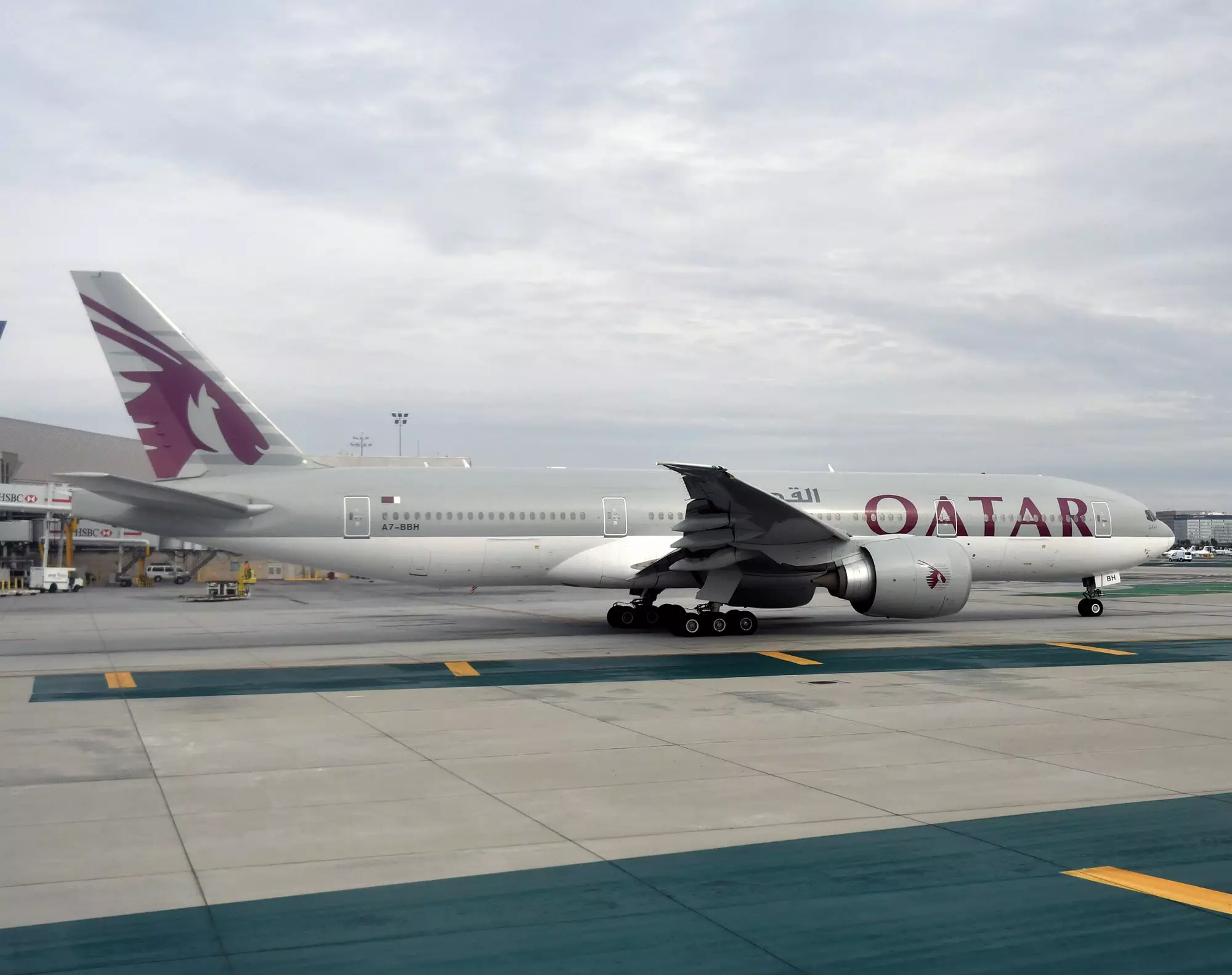 Un Boeing 777-200LR de Qatar Airways com el que s'utilitza a la ruta Doha - Sao Paulo - Buenos Aires (Foto d'Alberto Riva/The Points Guy)